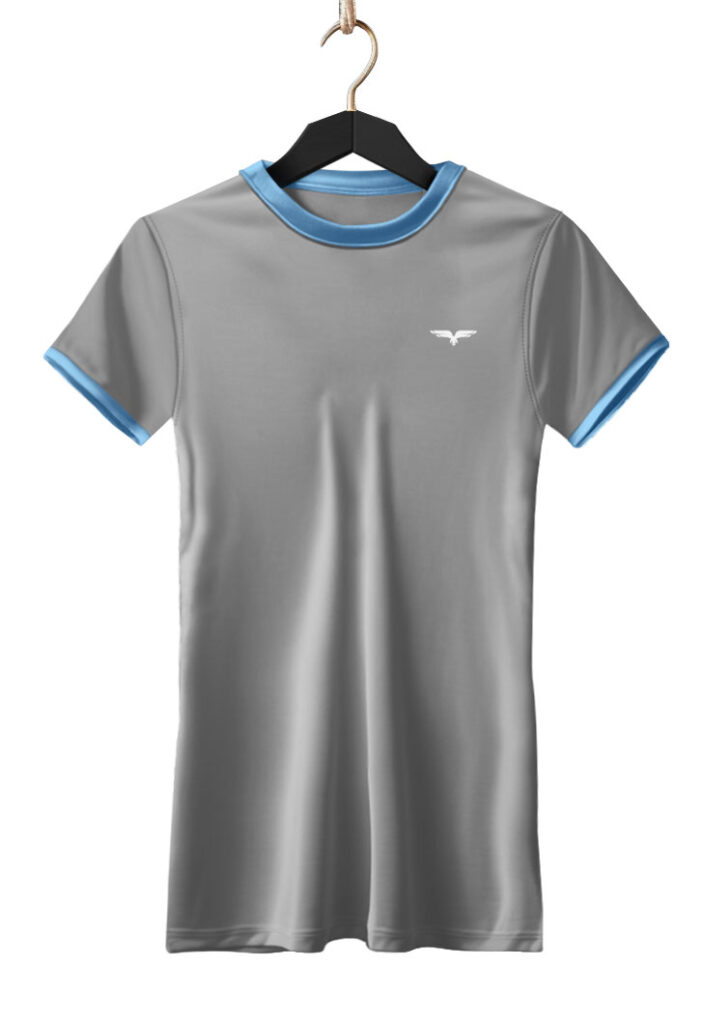Playera vino con blanco cuello redondo – Gym - Cossetti